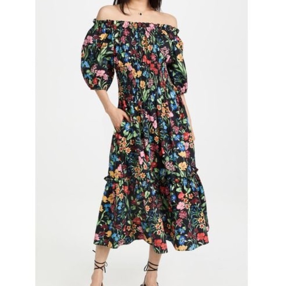 Cara Cara | Dresses | Cara Cara Mimi Dress In Floral Garden Black ...